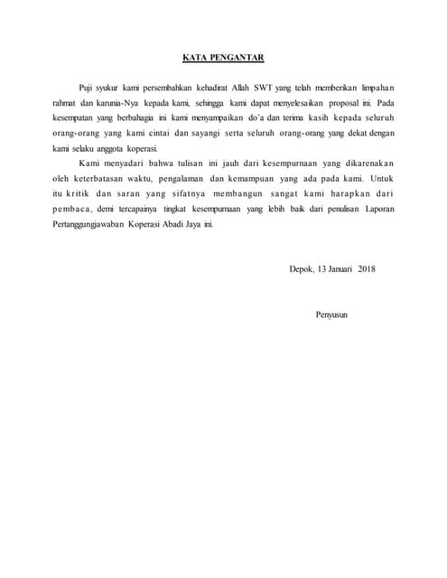 Contoh Proposal Koperasi | DOCX