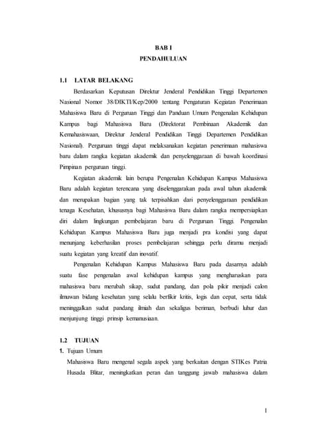 Contoh LPJ LDK OSIS | DOCX