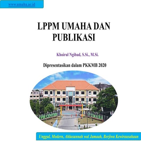 Lppm umaha dan publikasi | PPT