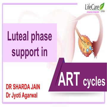 Luteal phase support in ART Cases Dr Sharda Jain | PPT