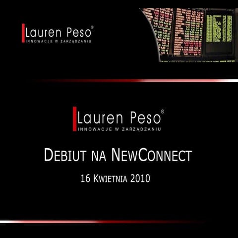Prezentacja na NewConnect | PDF