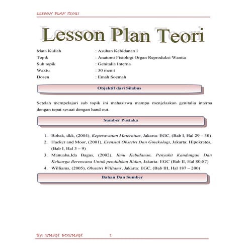 Lpt.genitalia interna wanita | DOC