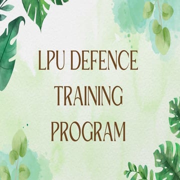 LPU Defense Training Program............ | PDF