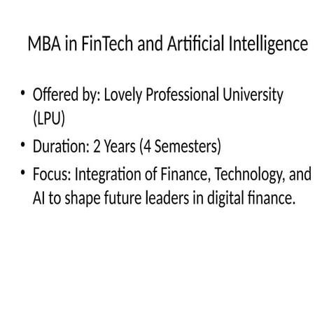 Lovely Professional University_MBA_FinTech_AI_Presentation.pptx