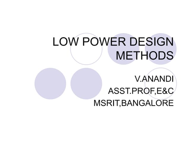 Low power vlsi design | PPT