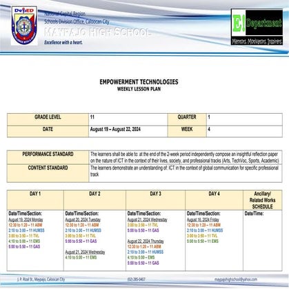computer curriculum map | DOC