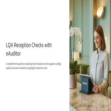 LQA Reception Checks with eAuditor Audits & Inspections | PDF