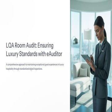 LQA Room Audit with eAuditor Audits & Inspections | PDF