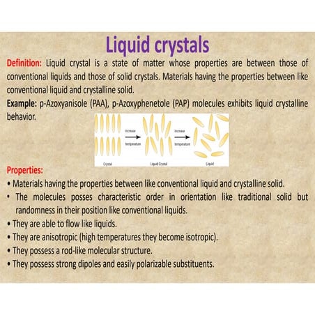 LQD.pdf Liquid crystals introduction and explanation | PDF