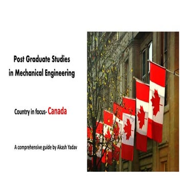 Graduate Studies in Canada | PPT