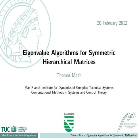 Eigenvalues of Symmetrix Hierarchical Matrices | PDF