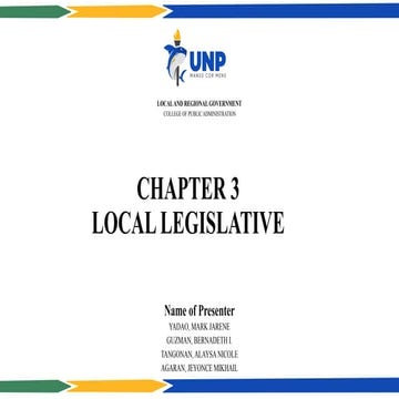 Local Legislative Process | PPTX