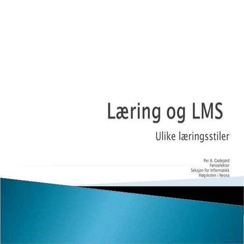 Læringsstiler og LMS | PPT