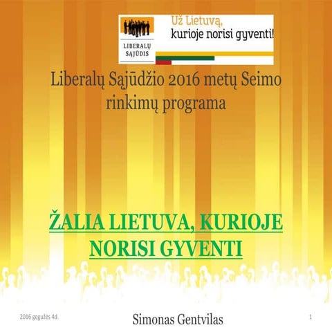 LRLS darnaus vystymosi ministerijos programos akcentai | PPTX