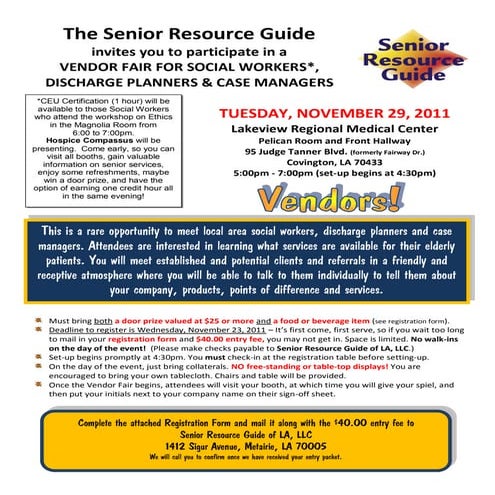 Lakeview Vendors Vendor Fair Flyer | PDF