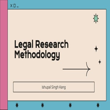 legal research methodology slide by tushar | PDF