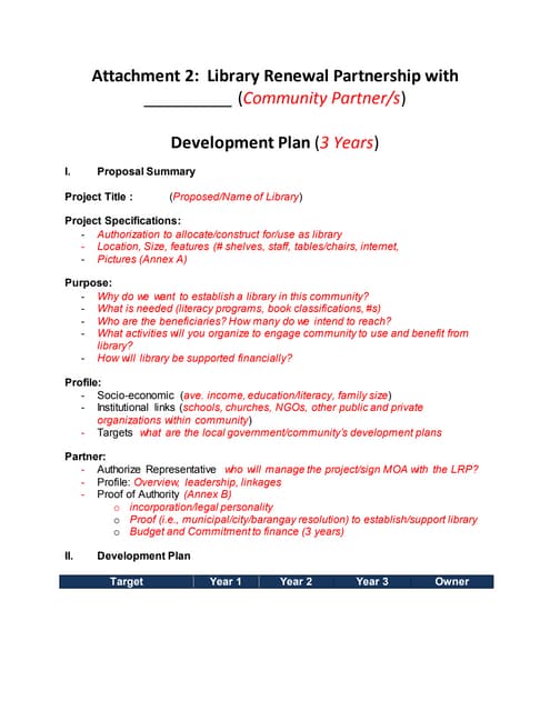 LRP - Community Progress Report Template | DOCX