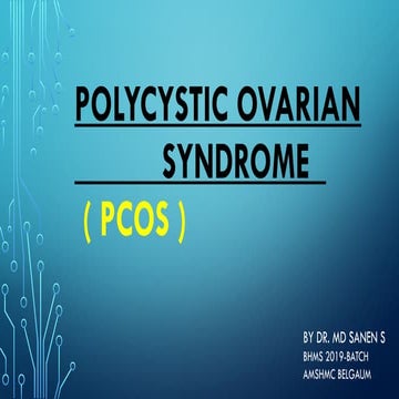 PCOS POLYCYSTIC OVARIAN SYNDROME- ETIOLOGY, PATHOLOGY, HISTOLOGY ...
