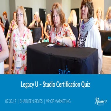 Legacy Republic - Studio Certification Quiz | PPT
