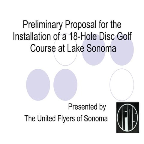 Proposed Disc Golf Course at Beal Park | PPT