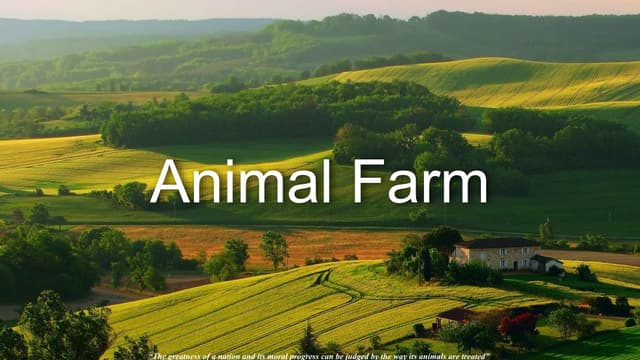 Chapter 1 - language techniques in Animal Farm - George Orwell | PPTX