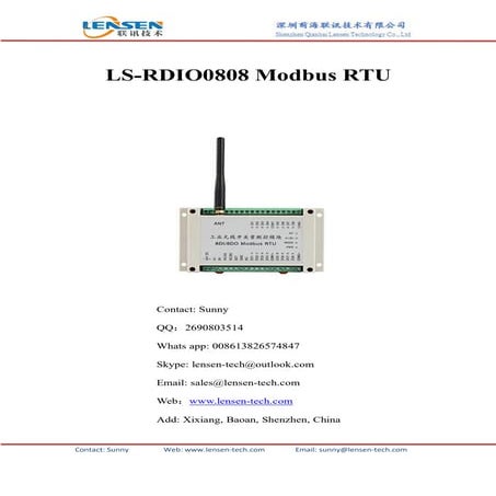 LS-RDIO0808 PLC Wireless link module Modbus RTU | PDF