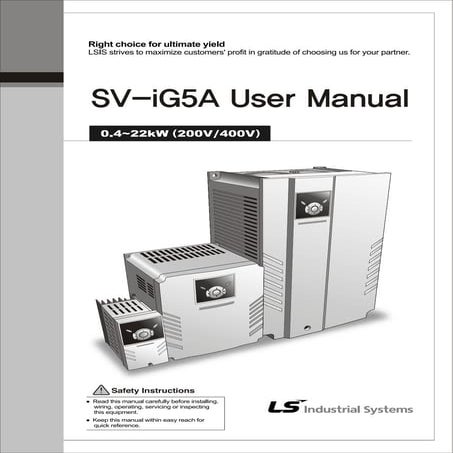 Catalog biến tần Ls starvert iG5A Manuall | PDF