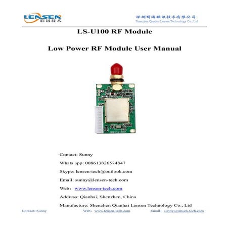 LS-U1000 rf module | PDF