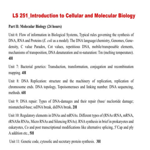 introduction to molecular biology | PPTX