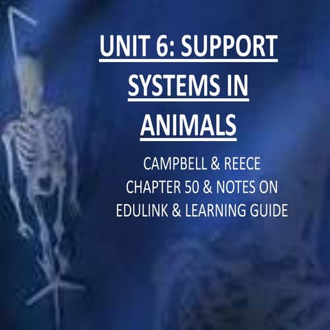 Ls2 afet unit 6 support systems in animals | PPTX