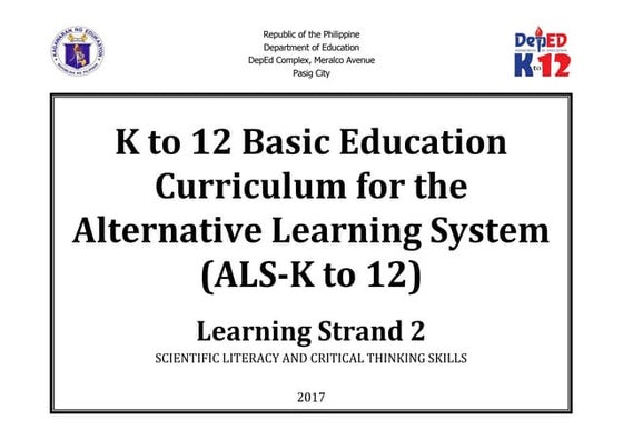 Curriculum Guide on ALS K12 LS 4 (Life and Career Skills) | PPT