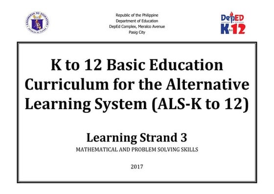 Curriculum Guide on ALS K12 LS 4 (Life and Career Skills) | PPT