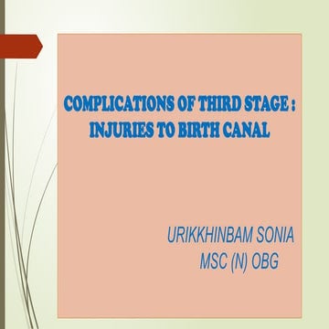 COMPLICATIONS OF THE THIRD STAGE OF LABOR :INJURIES_TO_THE_BIRTH_CANAL.pptx