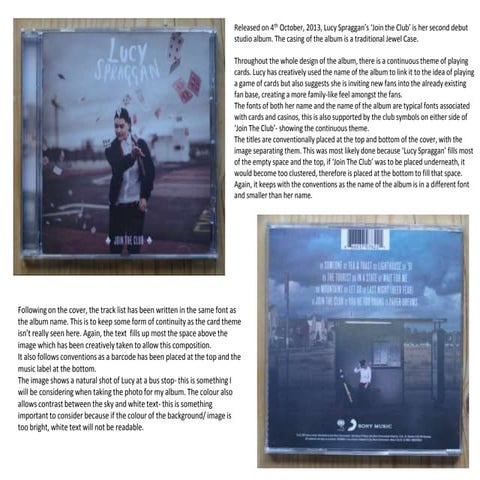 Media a2 album cover analysis 3 | PPTX