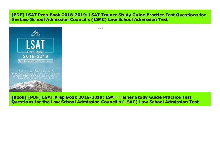 [PDF] LSAT Prep Book 2018-2019: LSAT Trainer Study Guide Practice T…