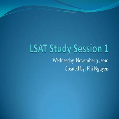 Lsat prep session 1 | PPTX