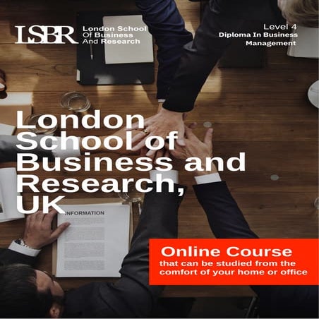 Level 4 Diploma In Business Management Delivered Online by LSBR,UK | PDF