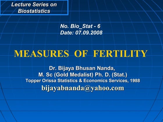 Measures of fertility | PPT