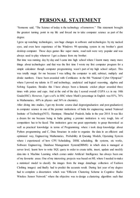 Coventry university personal statement | DOCX