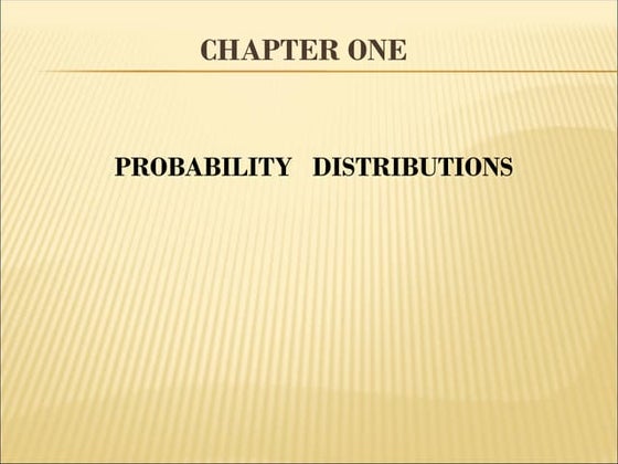 Chapter 1 random variables and probability distributions | PPT Chapter 1 random variables and probability distributions | PPT
