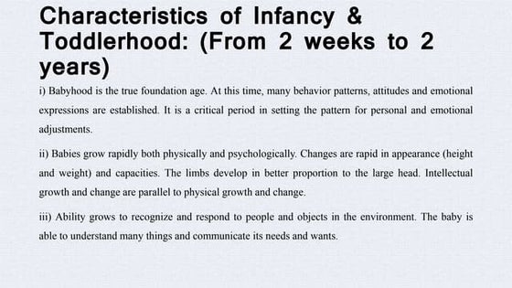 Module 12 INFANCY AND TODDLERHOOD | PPT
