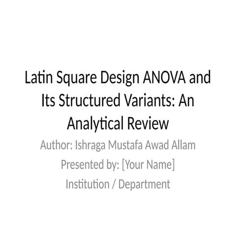 Latin square design | PPT