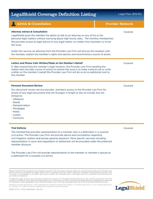 LegalShield Brochure - USA | PPT