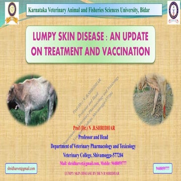 LUMPY SKIN DISEASE : AN UPDATE ON TREATMENT AND VACCINATION | PDF