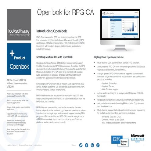 Datasheet: Openlook | PDF