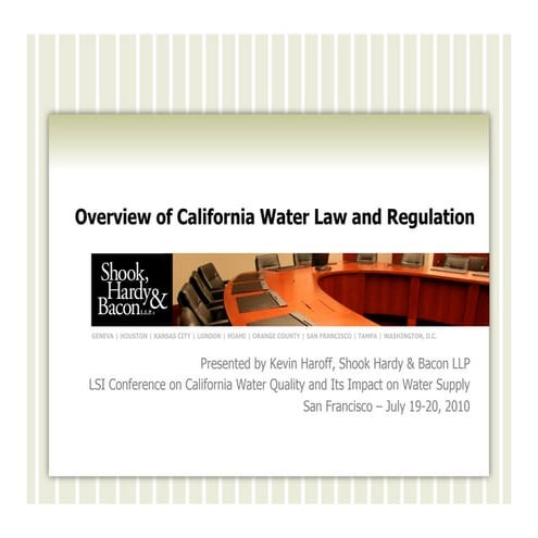 Overview of California Water Law and Regulation | PDF | Environment ...