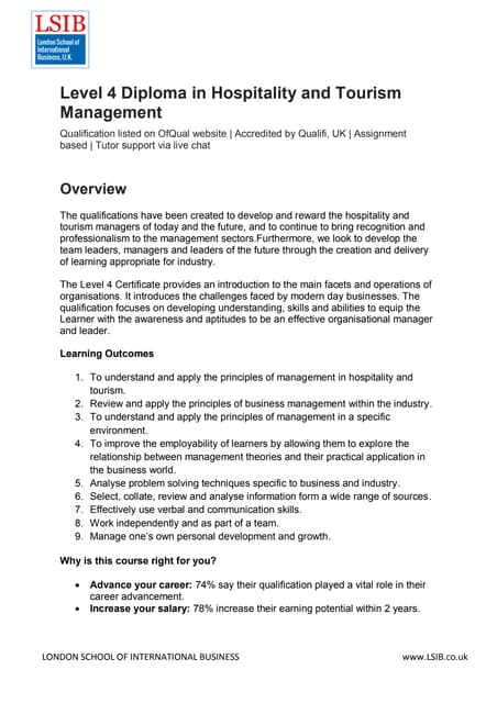 Level 2 NVQ Diploma in Hospitality Services | PDF