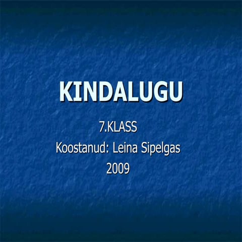 Leina Sipelgas - kindakiri | PPT
