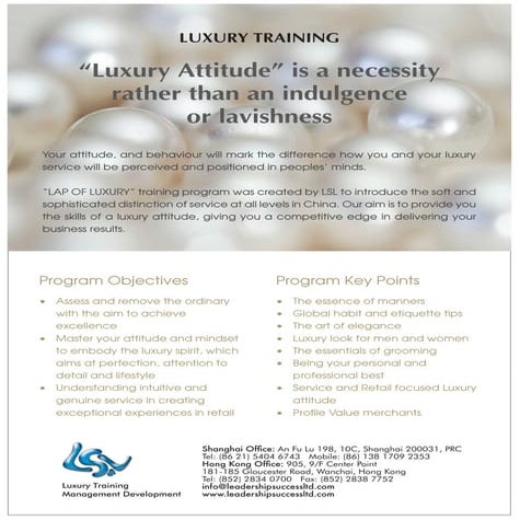 Luxury Attitude Training | PDF