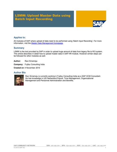 SAP Business One Data Transfer Workbench Tool | PDF